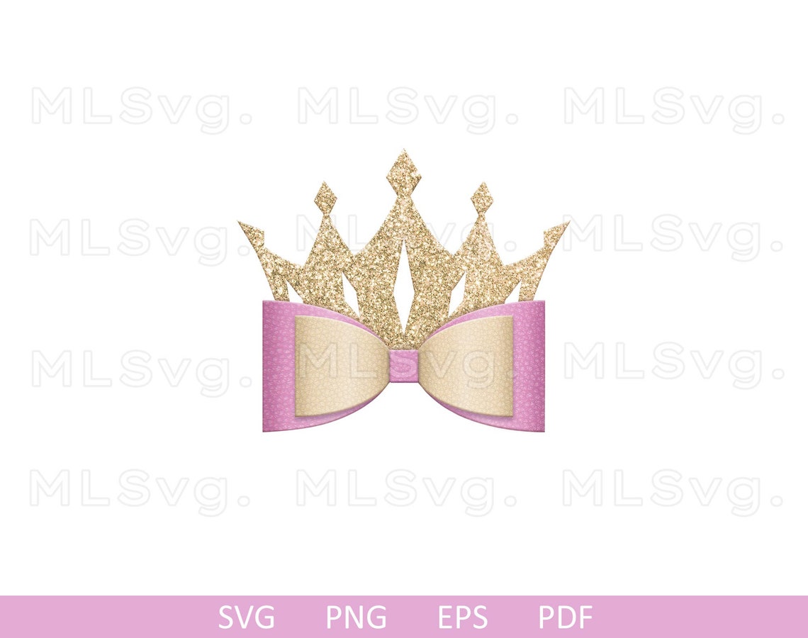 Crown Bow Svg, Princess Bow Bundle SVG, Bow Collection SVG, Bow ...