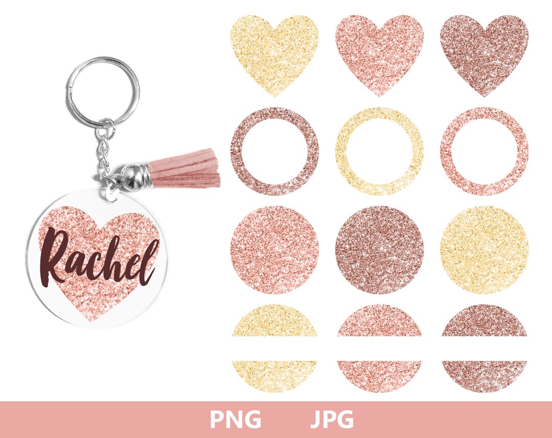 Keychain PNG Stain, Glitter Keychain Png, Key Ring Pattern JPG, Glitter ...