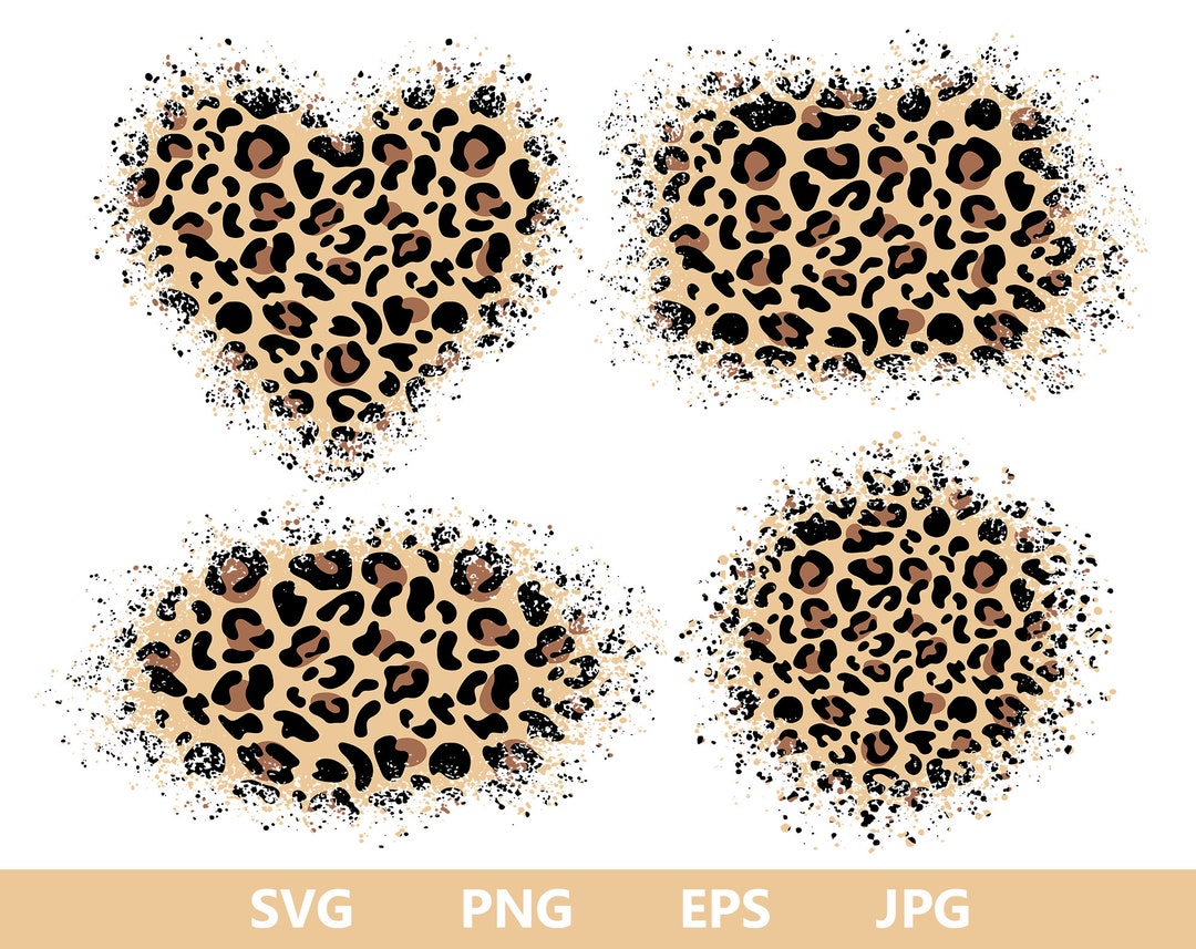 Paint Brush Stroke Svg, Bleached Effect Design, Leopard Bundle Png ...