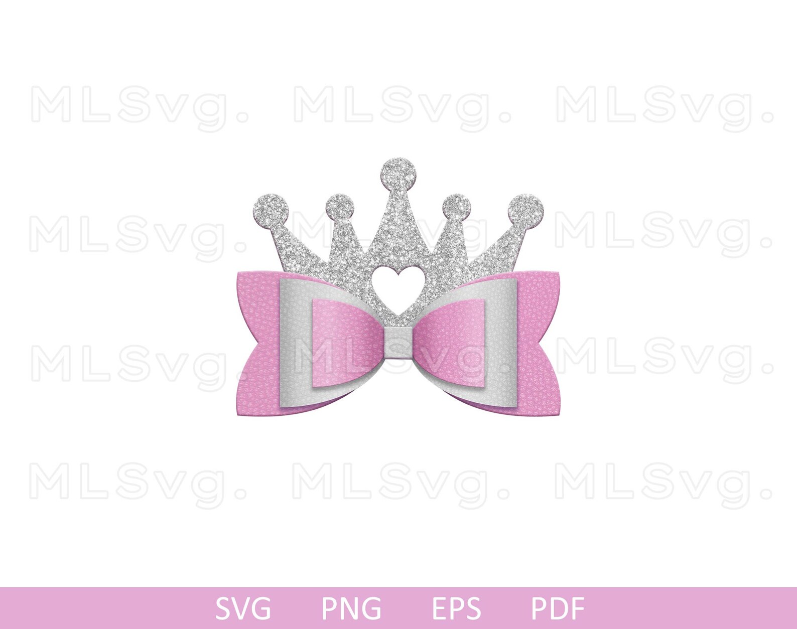 Crown Bow Svg, Princess Bow Bundle SVG, Bow Collection SVG, Bow ...