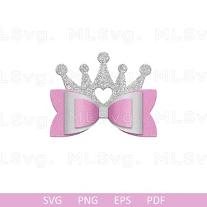 Crown Bow Svg, Princess Bow Bundle SVG, Bow Collection SVG, Bow ...