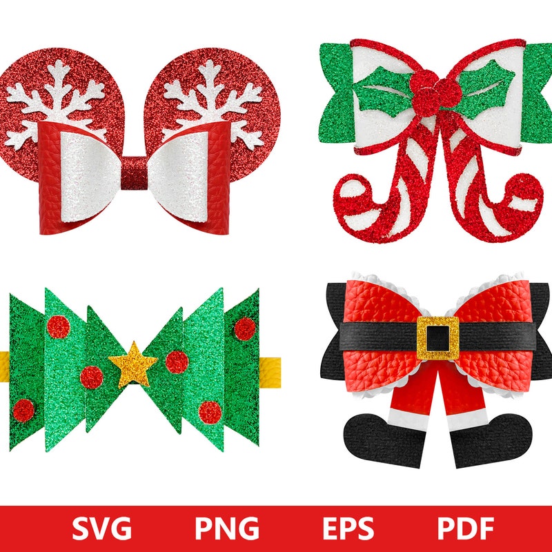 Christmas Bow Svg - Etsy