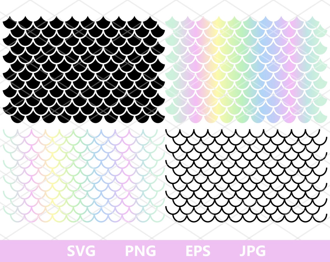 Mermaid Scales SVG, Seamless Mermaid Scales Svg, Mermaid Pattern ...
