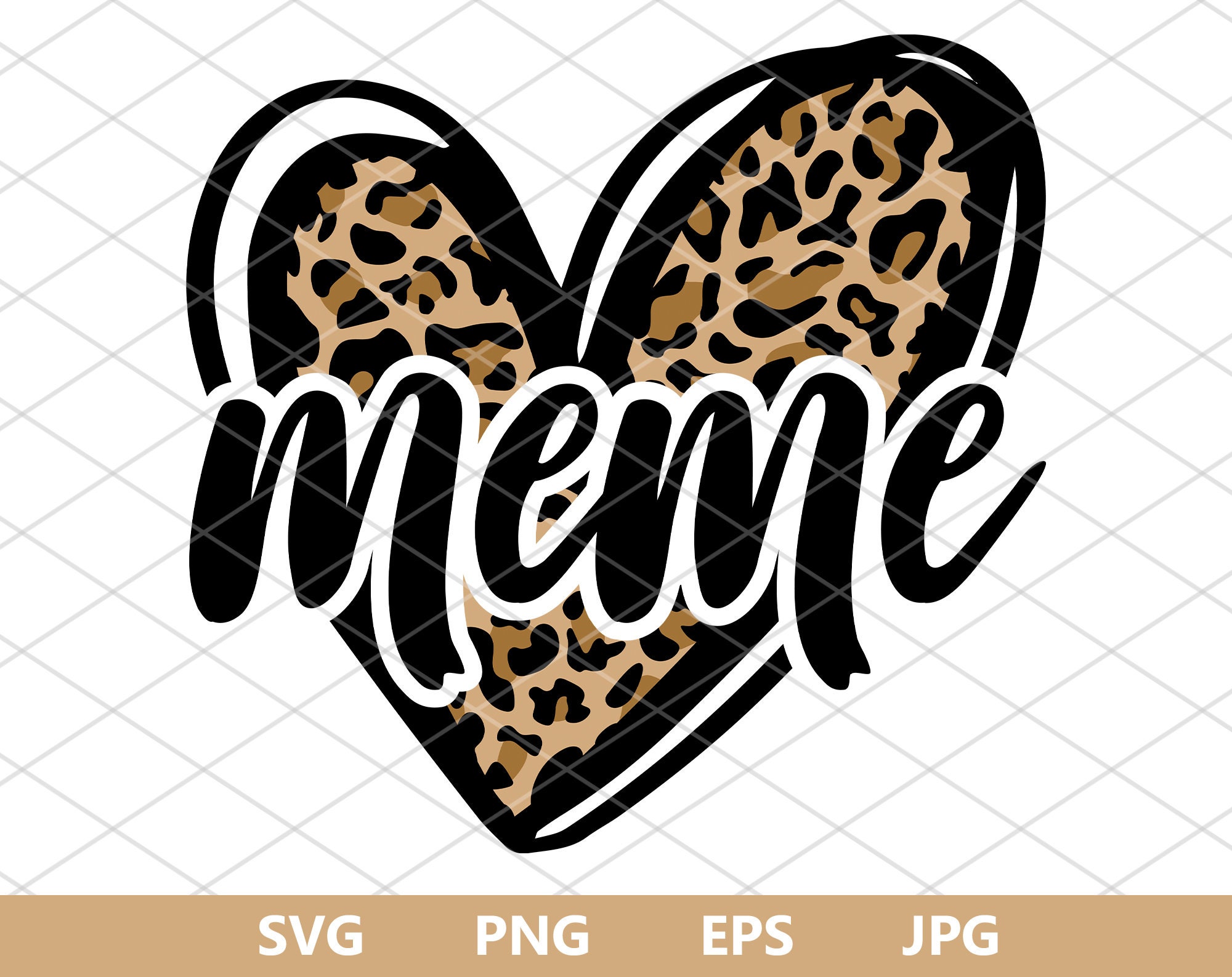 Meme Leopard Heart Svg Meme Svg Meme Heart Svg Valentines - Etsy