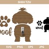 5 Dog Butt Leash Holder SVG File, Dog Shape Vector Design, Digital Cut ...