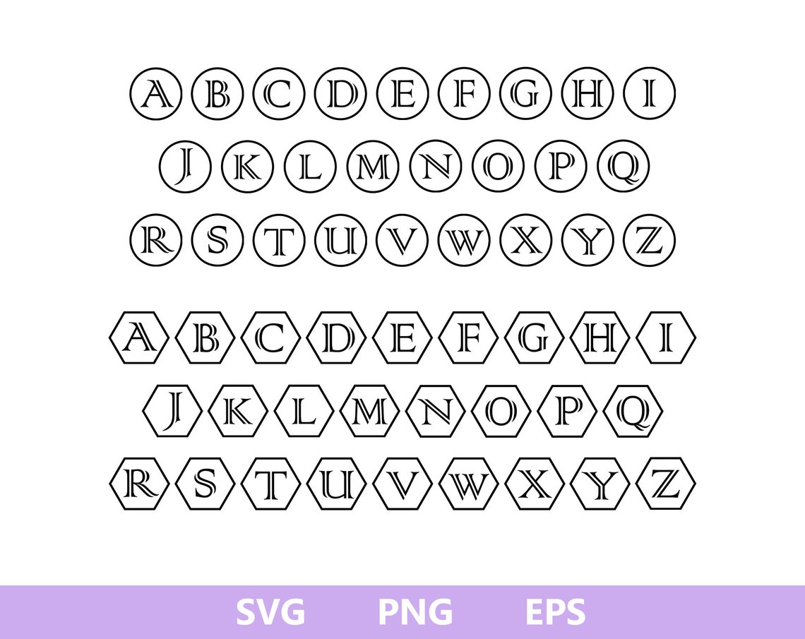Monogram SVG Keychain Monogram Svg Alphabet Key Ring Svg - Etsy