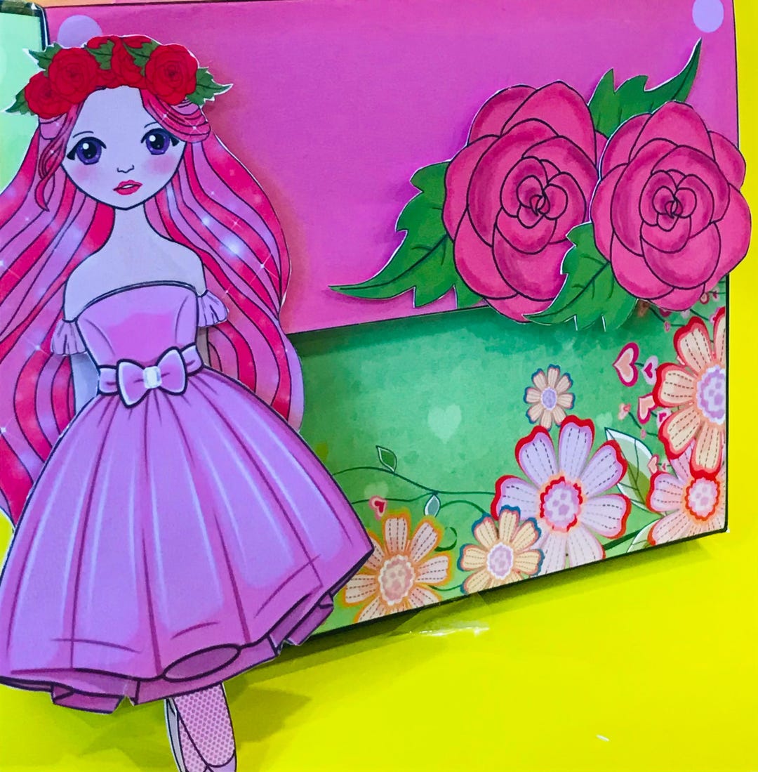 Printable Paper Doll in a Bag , Portable Doll Set for Kids , Dress up ...