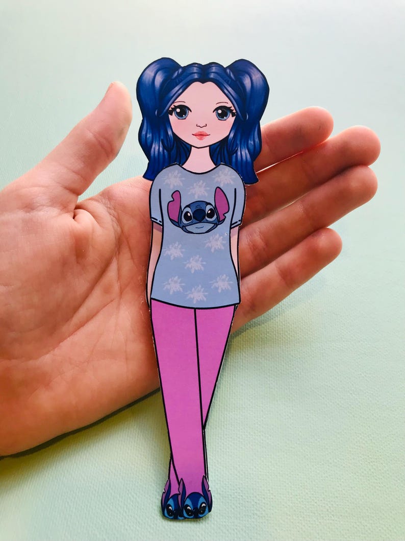 Printable Paper Doll With Sleeping Bag, Stitch Set, Toys and Outfits ...