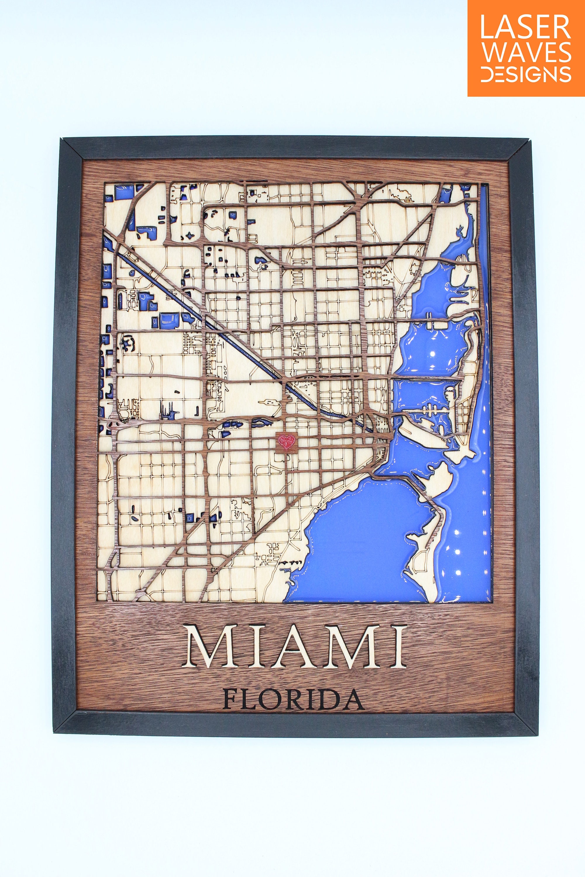 Custom 3D Map Laser Cut and Engraved Map of Any City in the - Etsy Canada