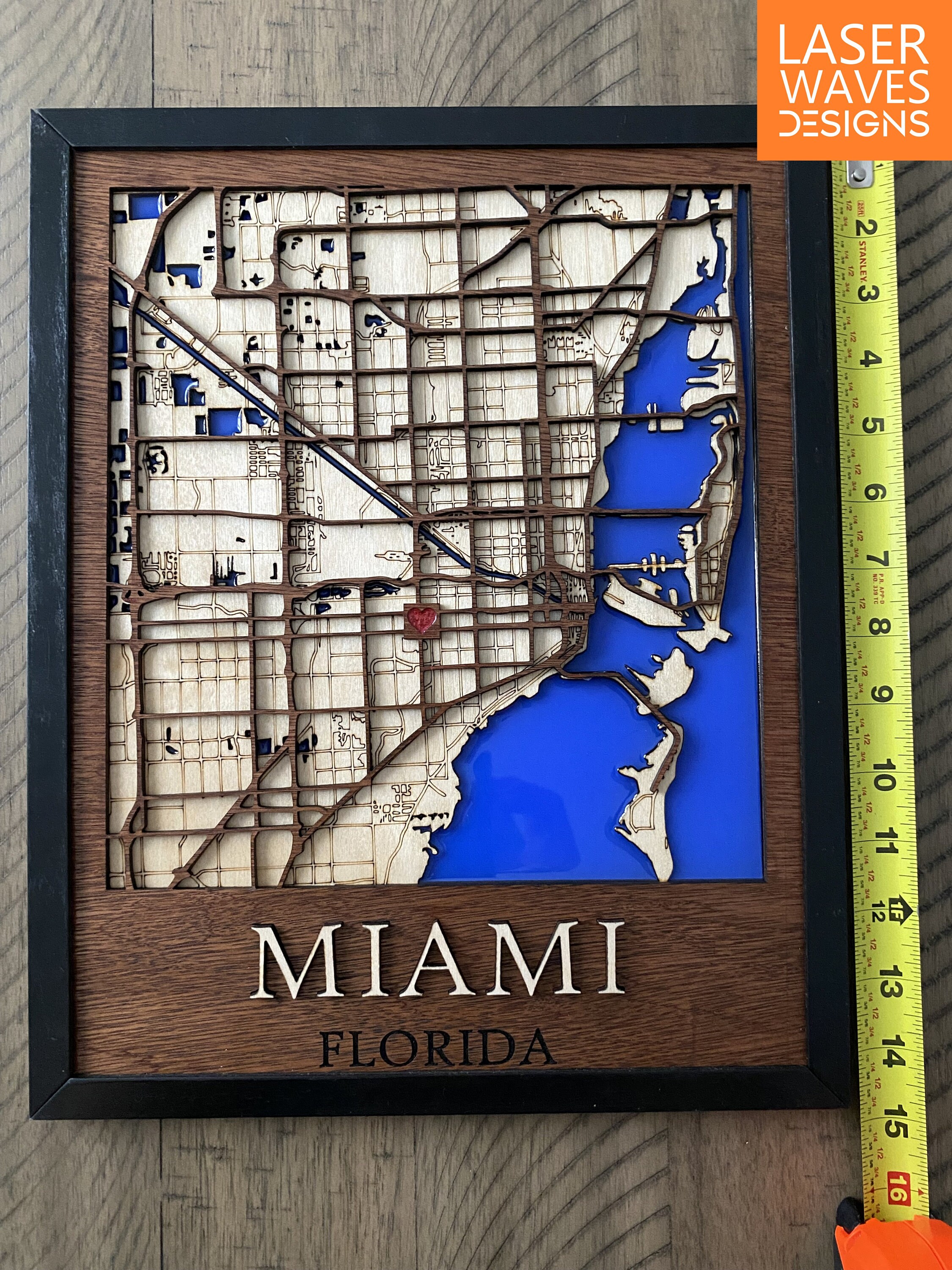 Custom 3D Map Laser Cut and Engraved Map of Any City in the - Etsy