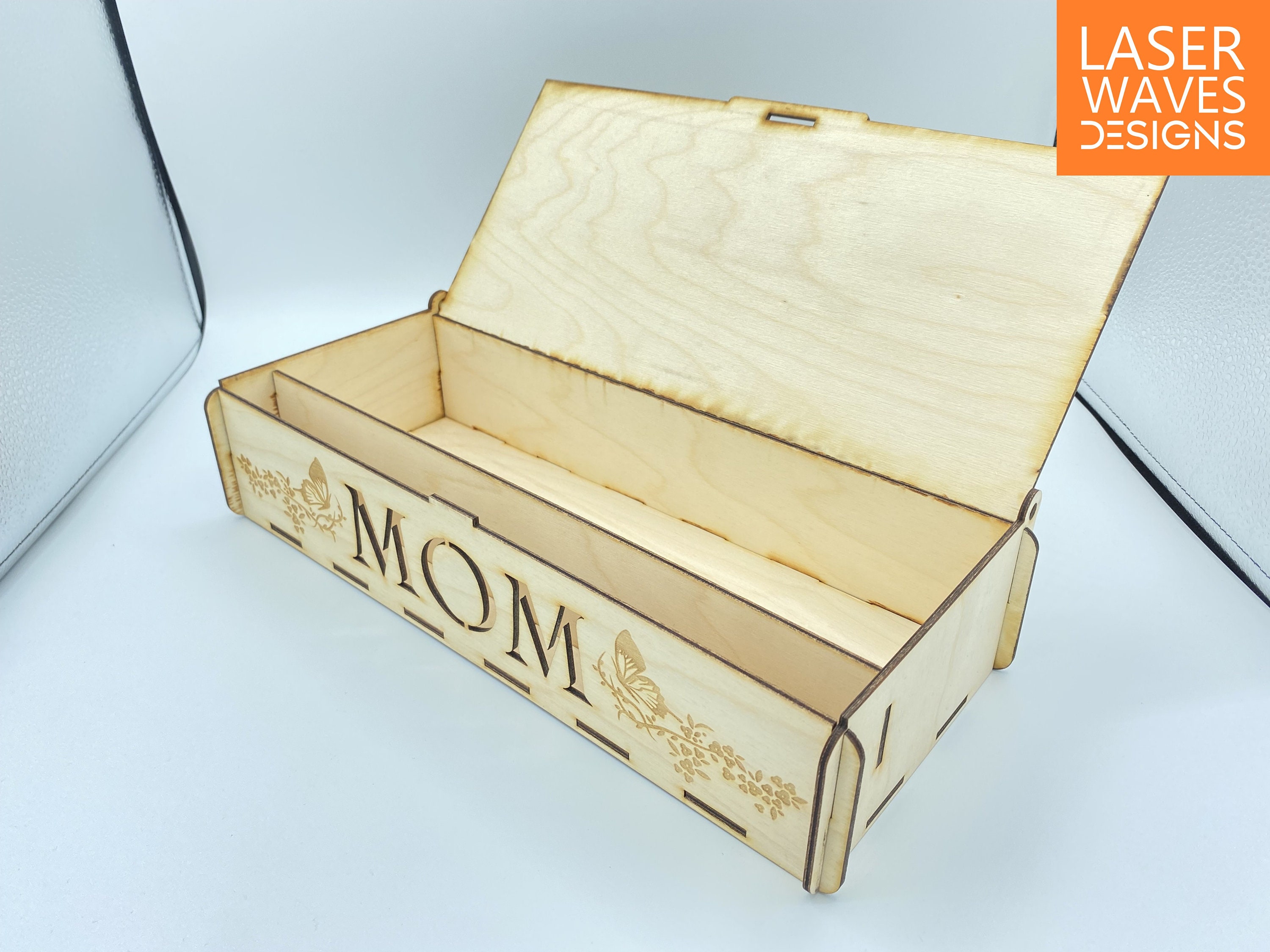 Laser Cut Box, Svg File, Glowforge Box Svg File, Box Vector, Laser ...