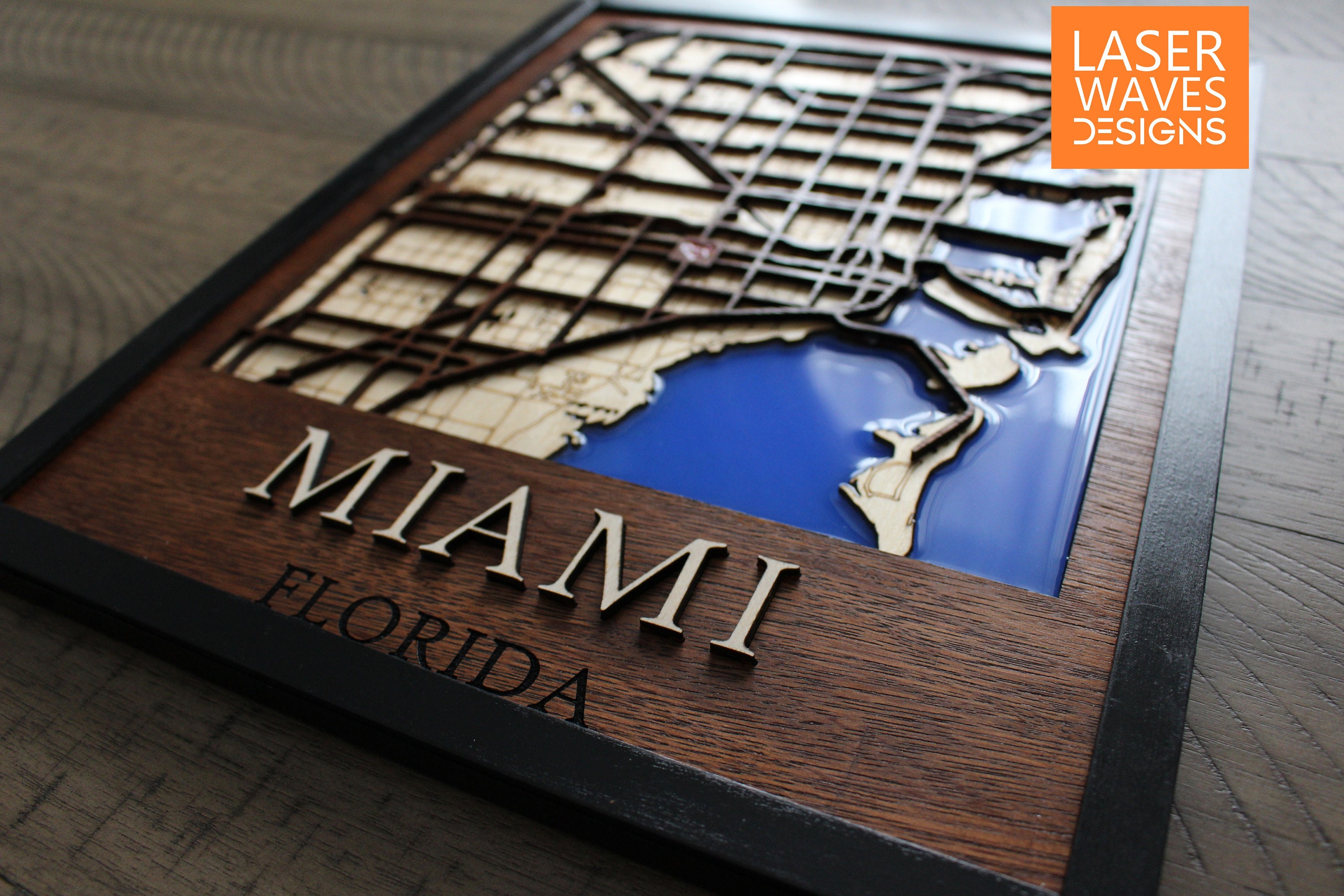 Custom 3D Map Laser Cut and Engraved Map of Any City in the - Etsy Canada