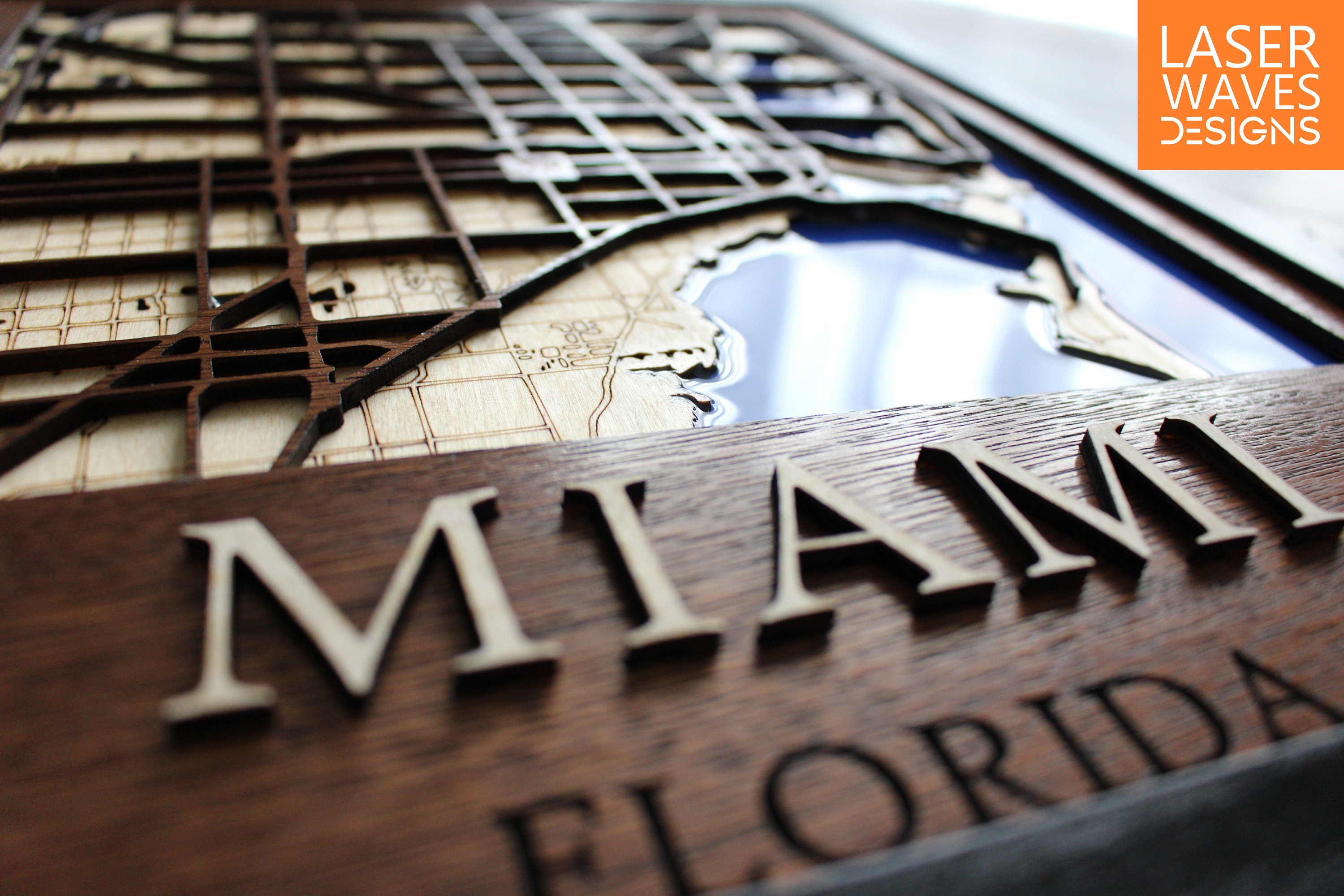 Custom 3D Map Laser Cut and Engraved Map of Any City in the - Etsy Canada