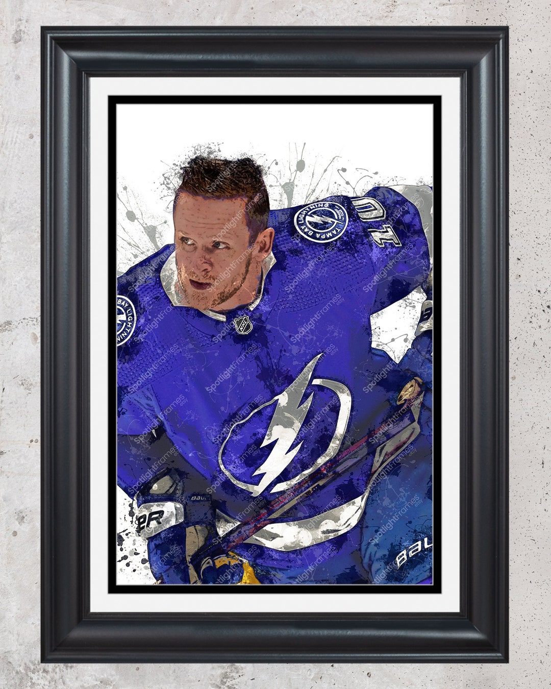 Corey Perry Tampa Bay Lightning Splash Art Framed Print - Etsy
