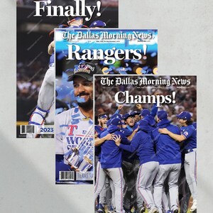 2023 Texas Rangers World Series Newspaper Collector's Set Trilogy - Etsy
