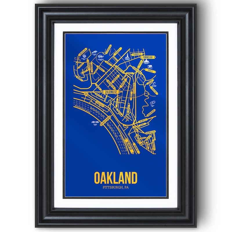 Oakland Street Map Art - Etsy