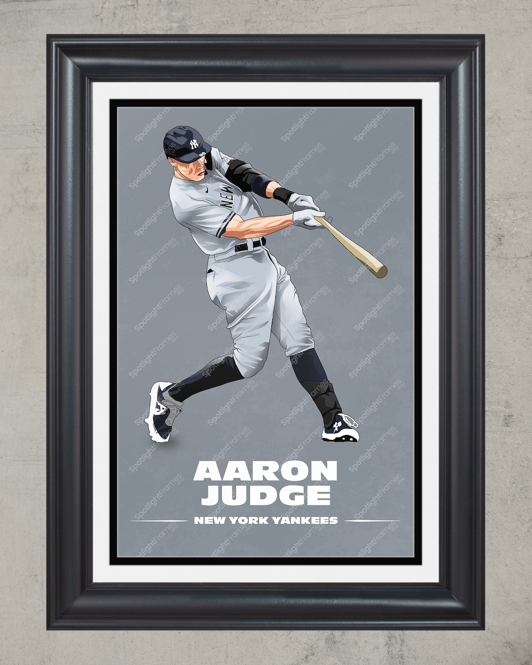 Aaron Judge Poster, New York Yankees, MLB Baseball Framed Wall Art ...