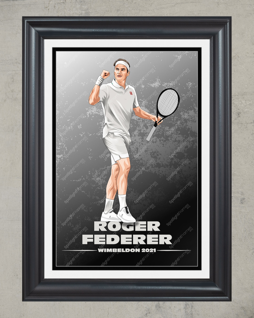 Roger Federer Poster, Wimbeldon 2021, Tennis Framed Wall Art Print - Etsy