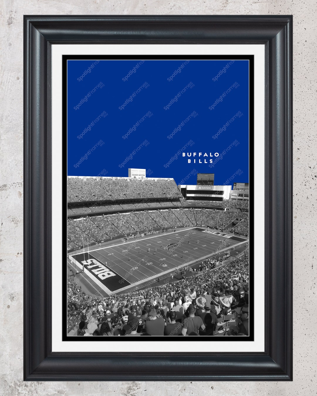 Buffalo Bills Aerial Art : Blue-tinged Highmark Stadium Print - Etsy