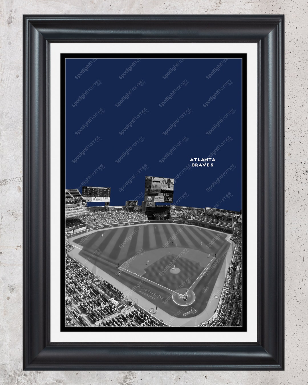 Atlanta Braves Aerial Art: Blue-tinged Truist Park Print - Etsy