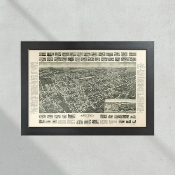 Amityville Vintage Map - Etsy