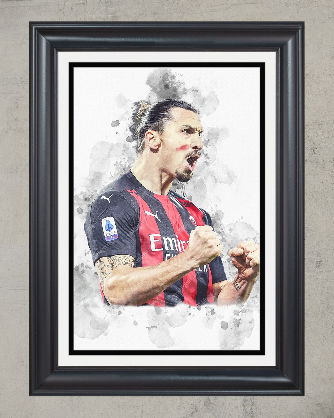 Milan Zlatan Ibrahimovic Serie A Framed Poster Print Soccer - Etsy