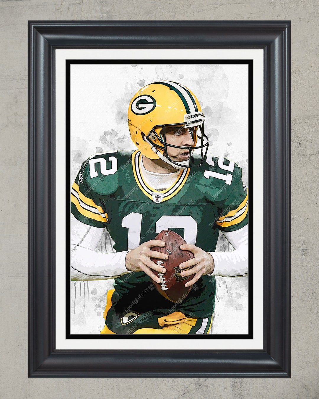 Green Bay Packers Aaron Rodgers NFL Framed Poster Print Football Wall ...
