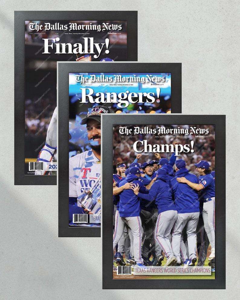 2023 Texas Rangers World Series Newspaper Collector's Set Trilogy - Etsy
