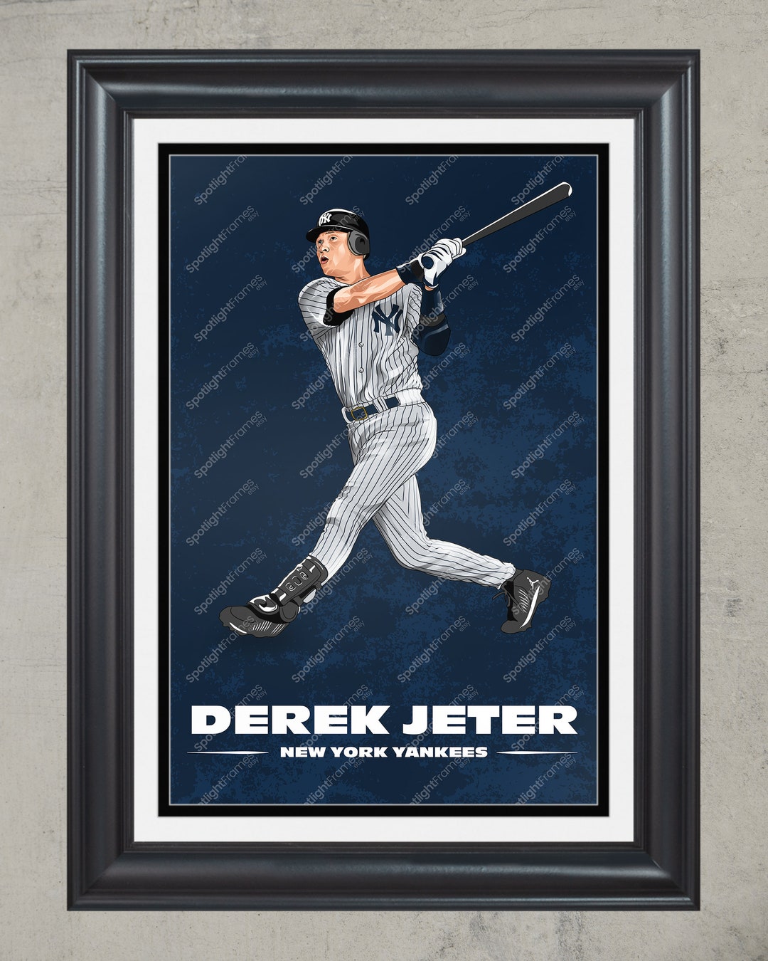 Derek Jeter Poster New York Yankees MLB Baseball Framed Wall - Etsy