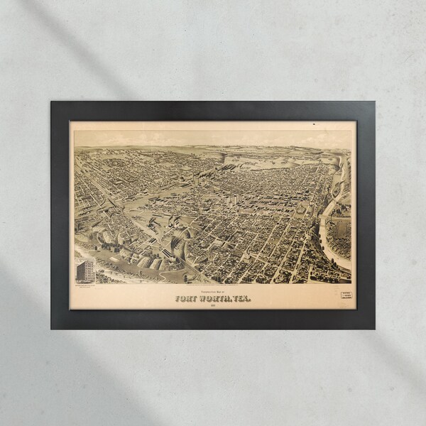 Map of Fort Worth - Etsy