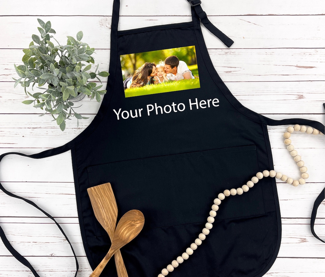 Custom Photo Apron, Custom Text Apron, Picture Chef Gift Apron, Apron ...