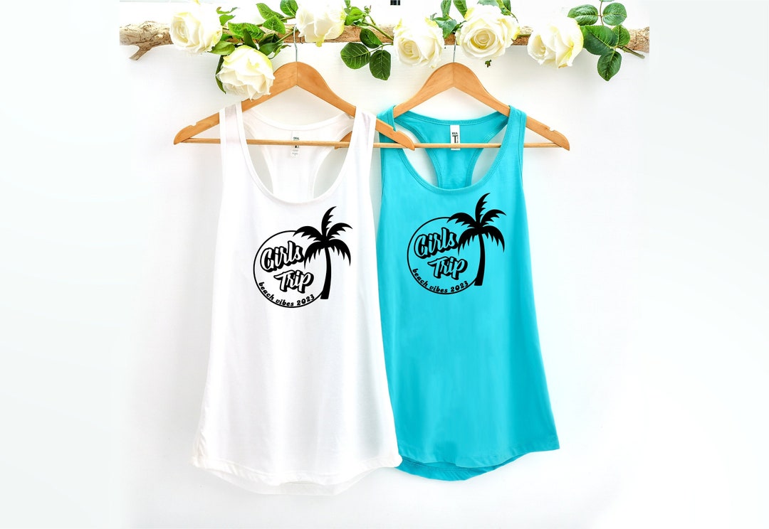 Girls Trip Beach Vibes Palm, Best Friend Vacation Tank Top, Cousin ...
