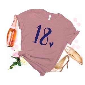 18 Birthday Shirt, 18th Birthday Shirt, Eighteenth Birthday Tee ...