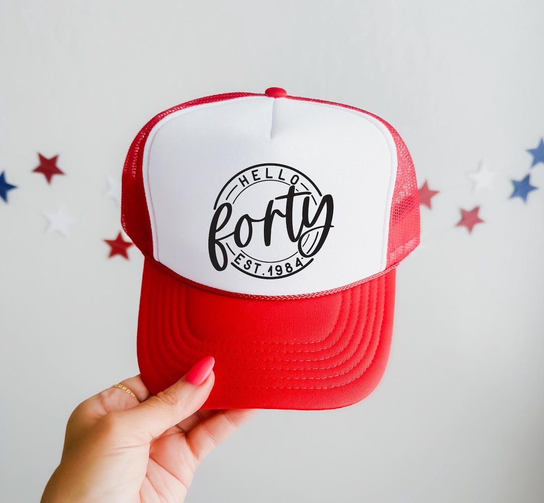 Hello Forty Hat, Birthday Group Hats, Birthday Crew Cap, Birthday Squad ...