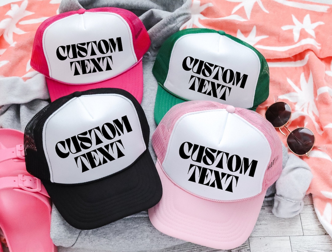 Custom Text Foam Trucker Hat: Personalized Unisex Baseball Cap ...