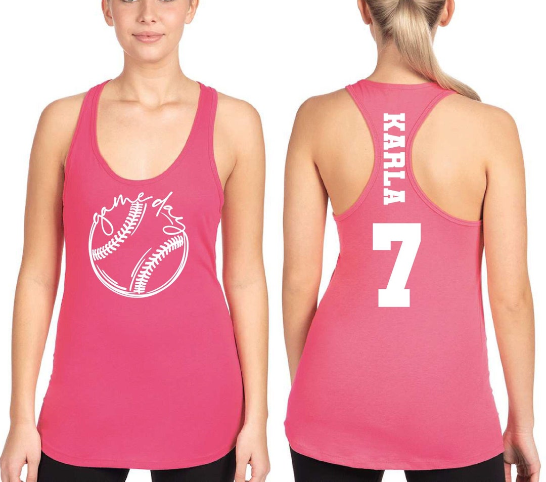 Gameday Baseball Tank Top, Softball Tank, Sketch Tank, Both Side ...