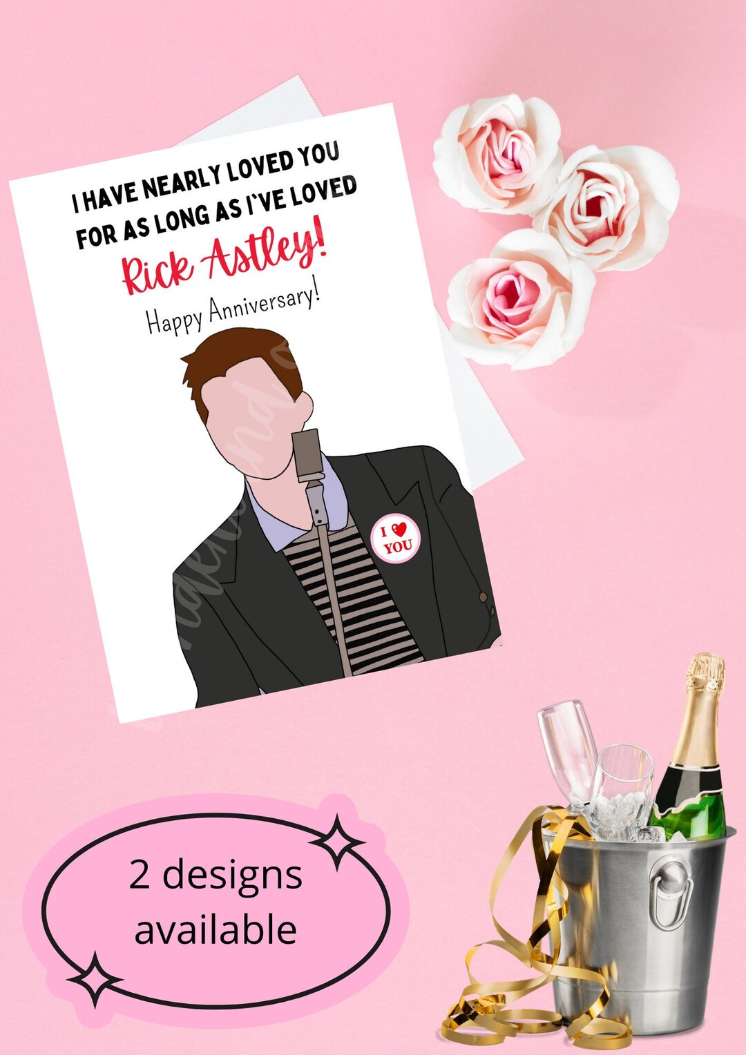 Rick Astley Anniversary Card Greetings Card Gift for Mum 80s 90s Pop ...