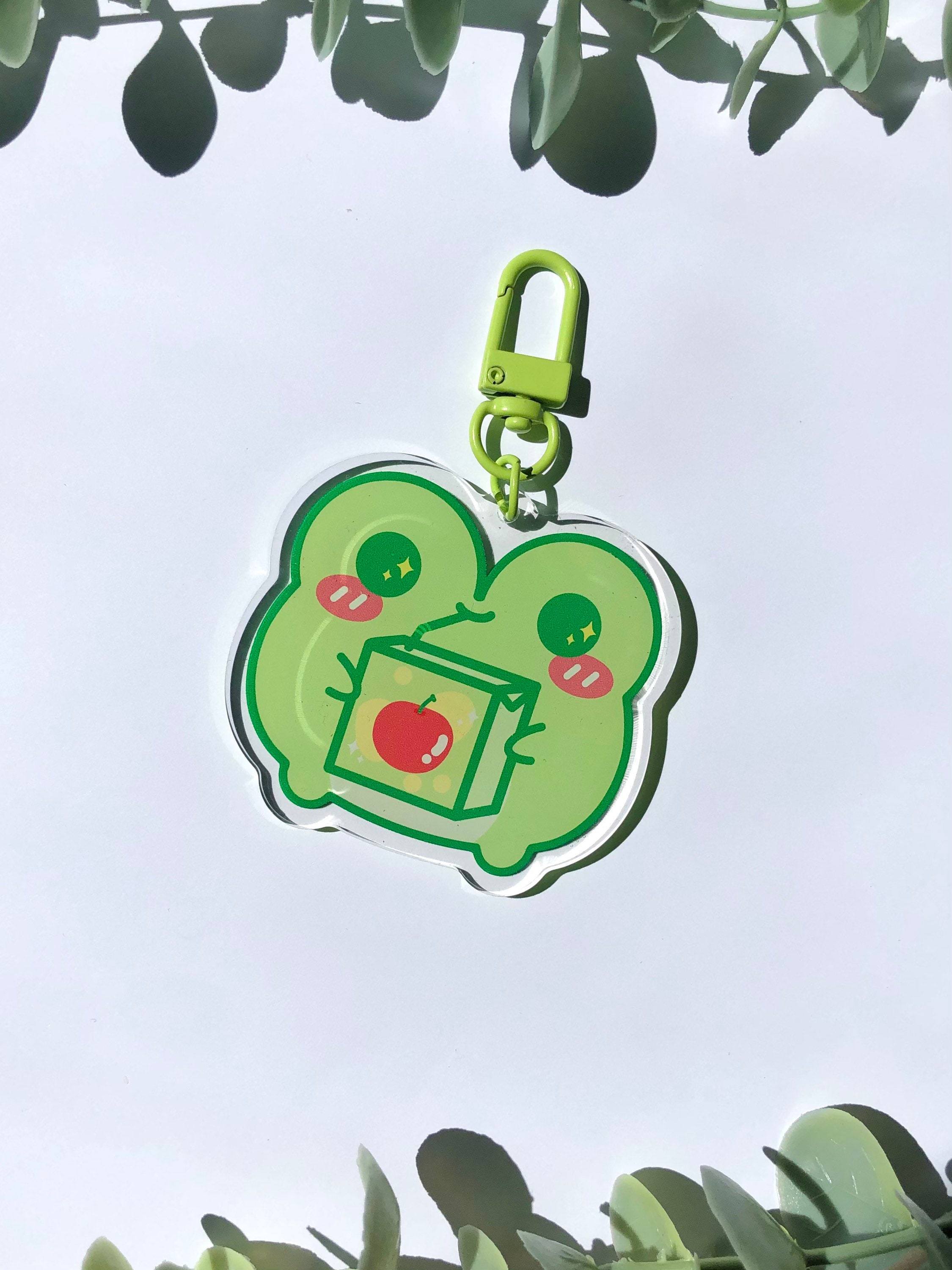 Cute Frog Acrylic Keychain Cute Kawaii Toad Keyring Key - Etsy