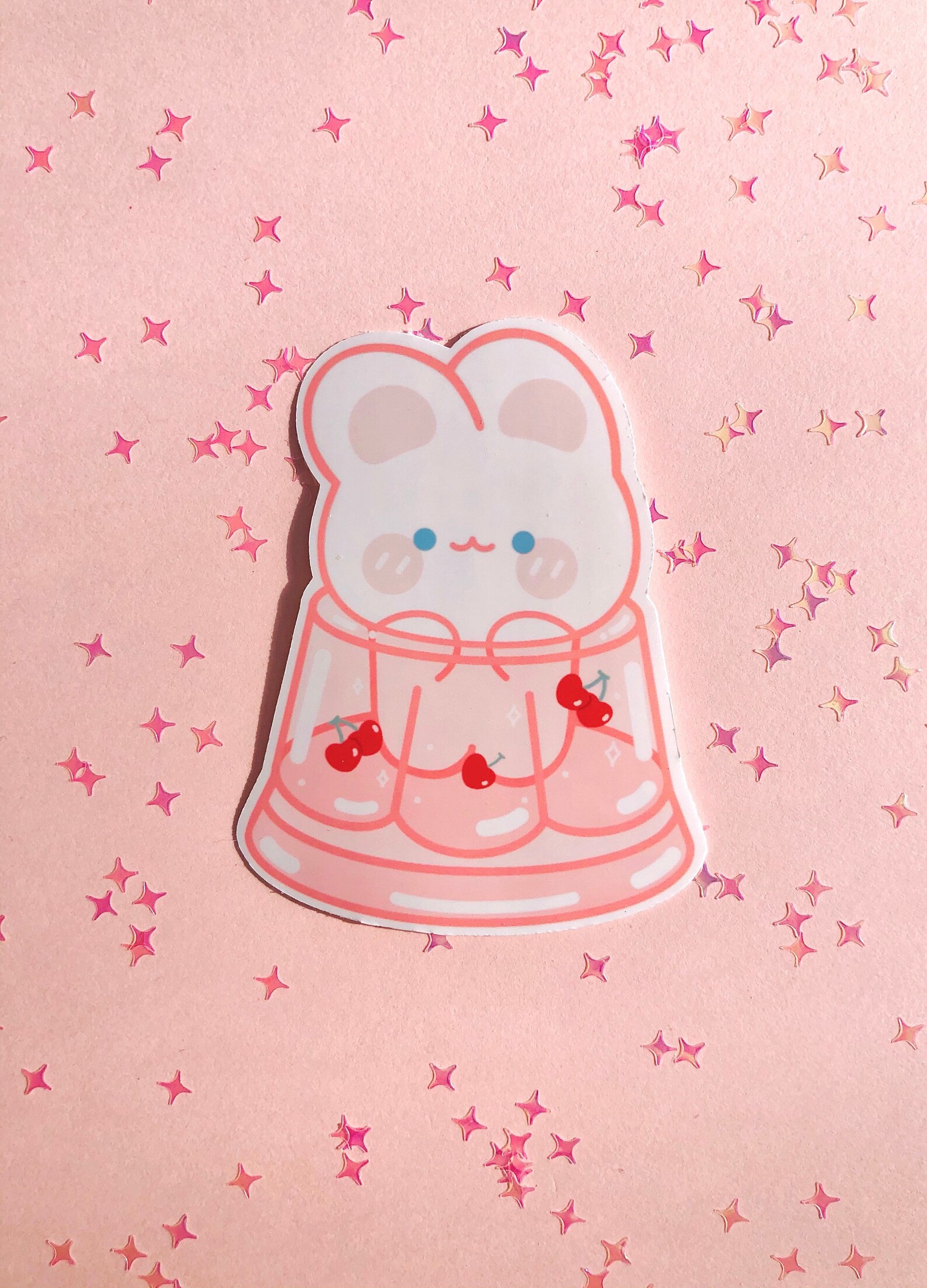 Bunny Cherry Food Sticker Kawaii Rabbit Dessert Sticker Die - Etsy Canada