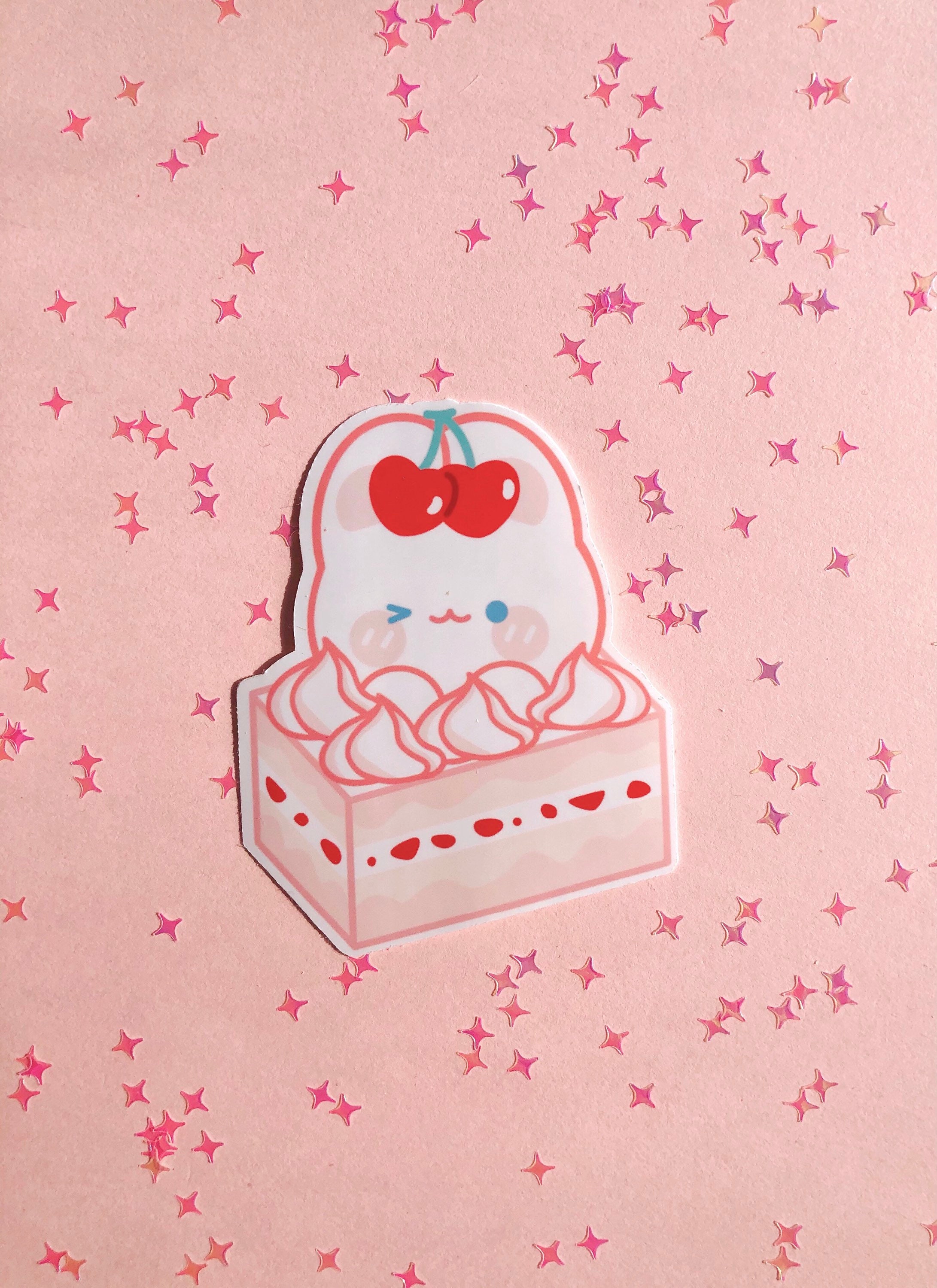 Bunny Cherry Food Sticker Kawaii Rabbit Dessert Sticker Die - Etsy Canada