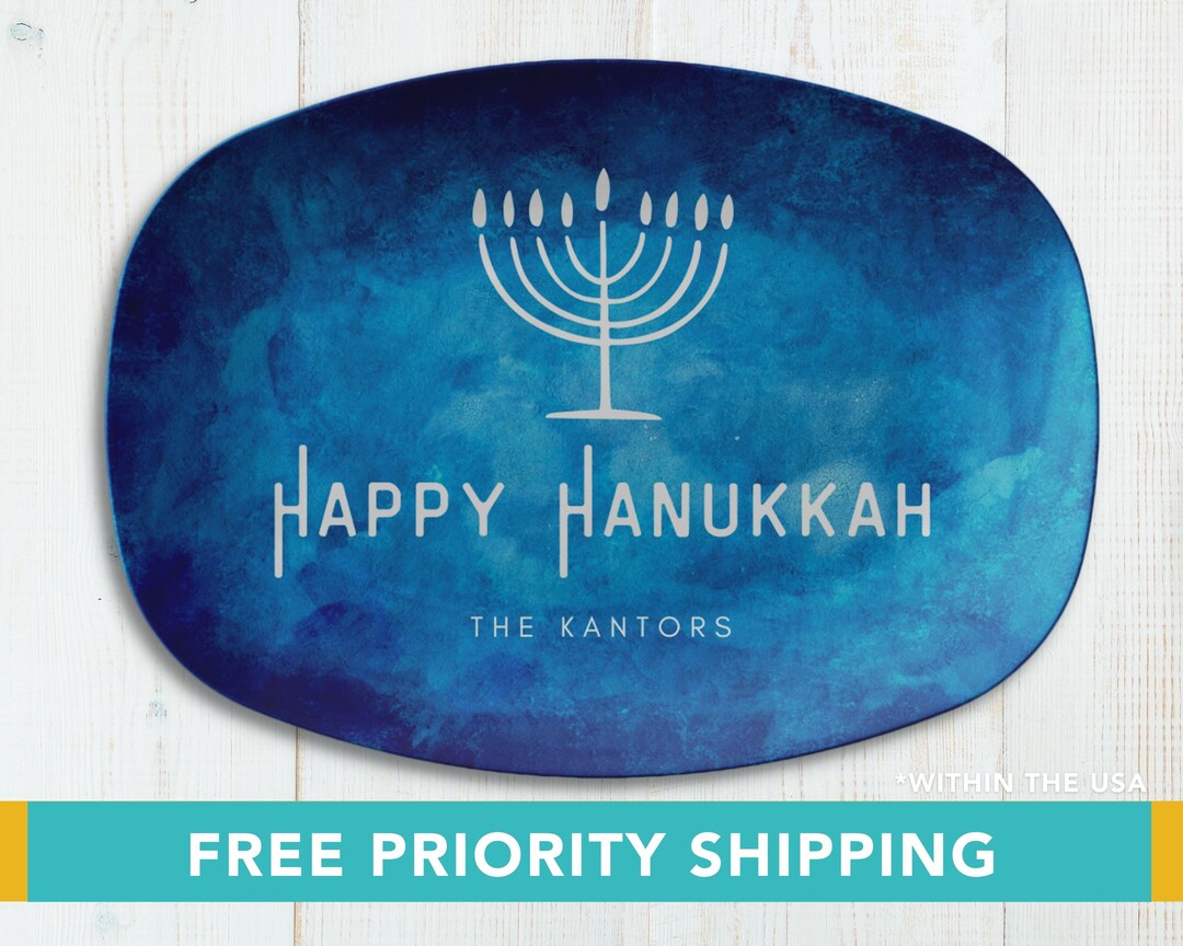 Personalized Hanukkah Plate | Hanukkah Latke Plate | Hanukkah ...