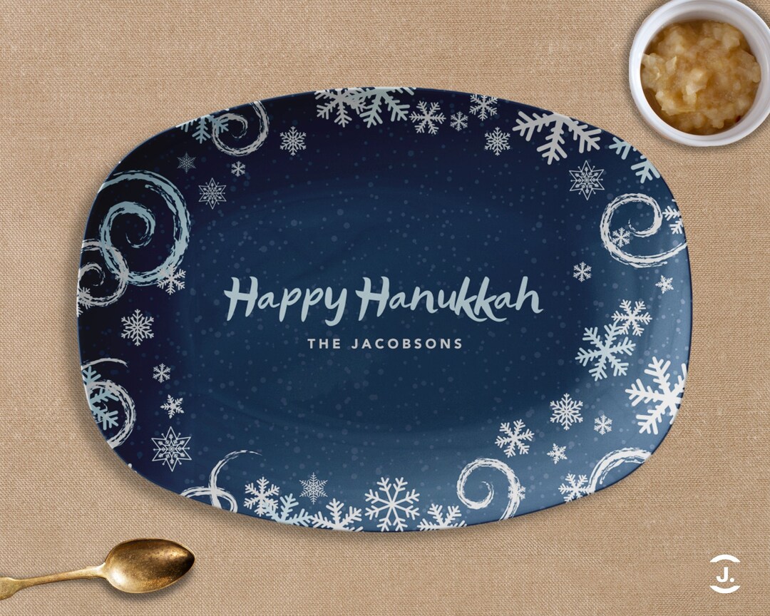 Personalized Hanukkah Serving Plate | Hanukkah Latke Plate | Hanukkah ...