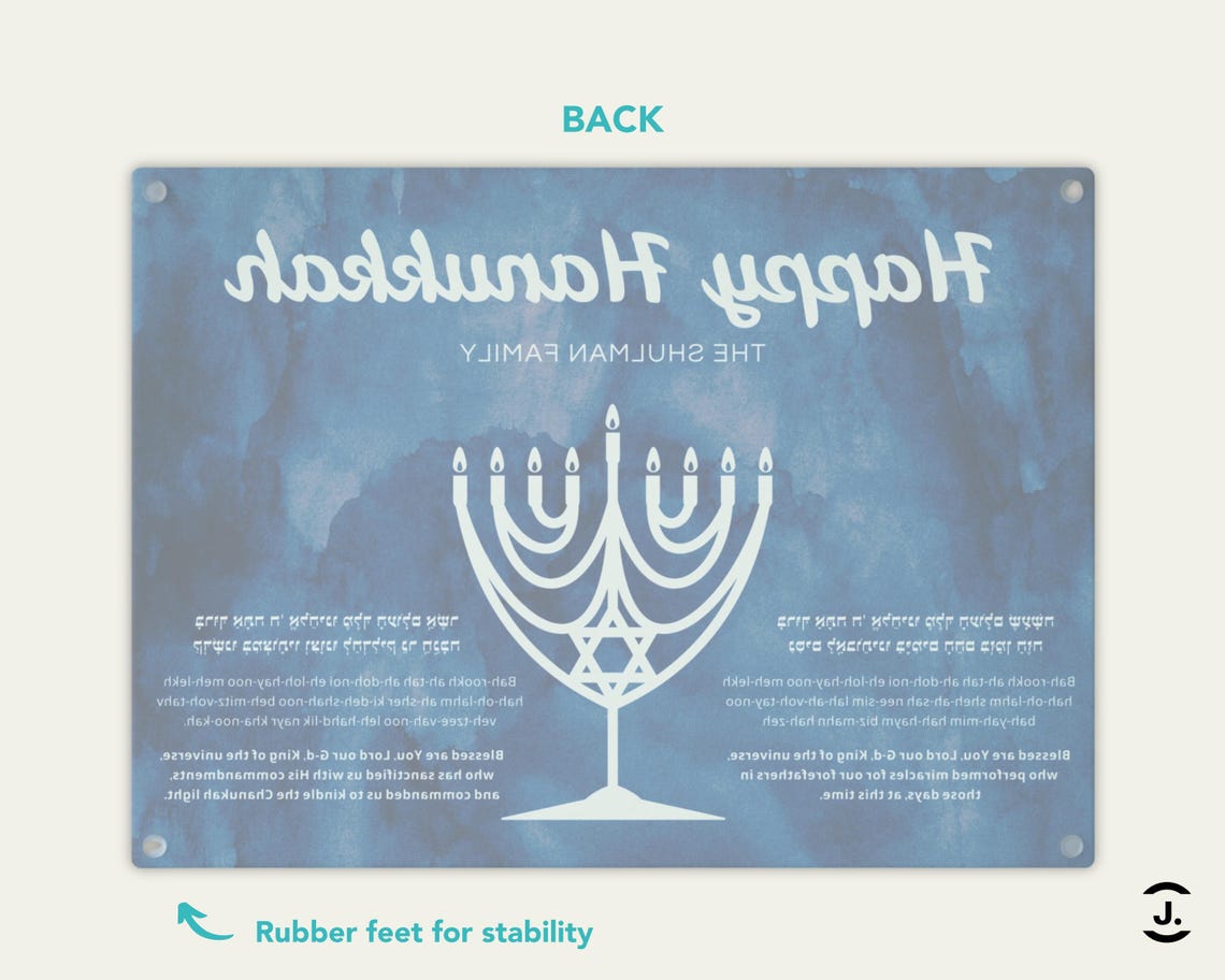 Personalized Hanukkah Candle Tray: Glass Menorah Drip Catcher - Etsy