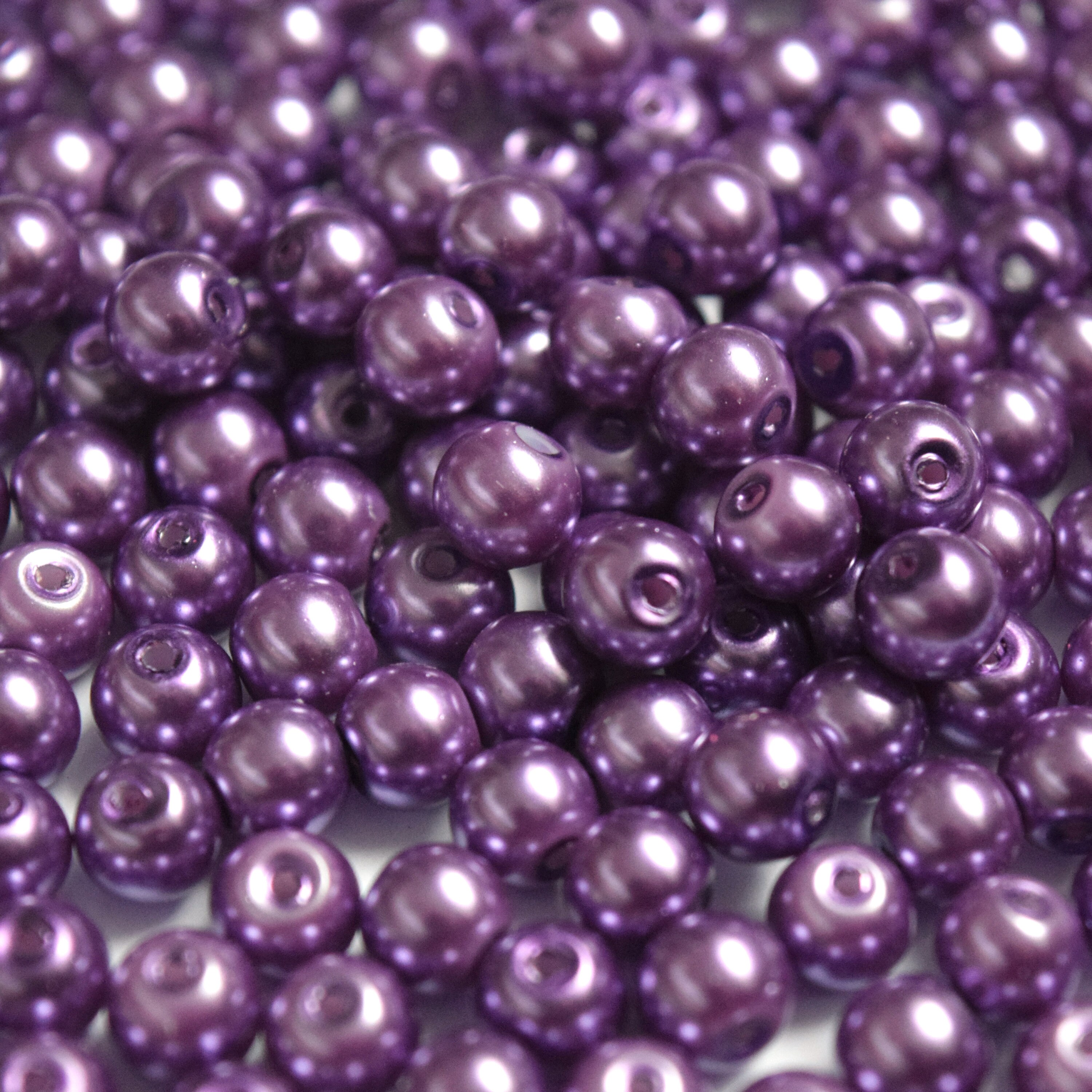 Pretty Lilac Pearl Glass Beads Measuring Approximately 6mm - Etsy UK