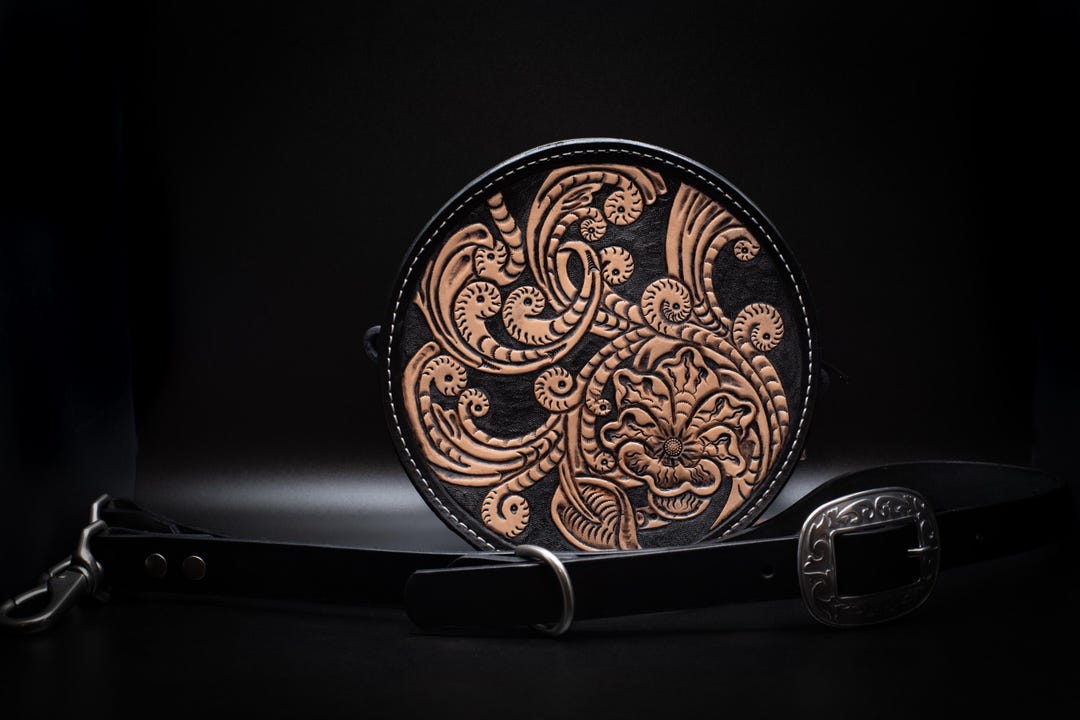 Handmade Leather Rope Can Purse, Canteen Purse, Round Purse, Western ...
