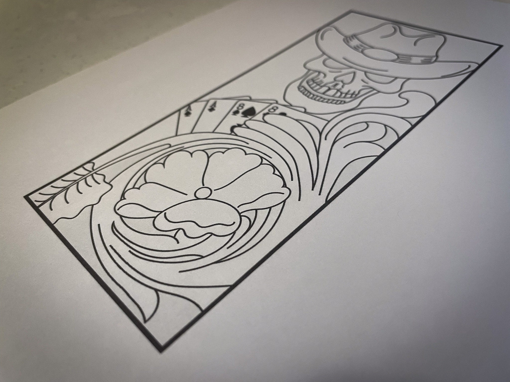 Dead Mans Hand Roper Wallet Leather Tooling Pattern, Sheridan Floral ...