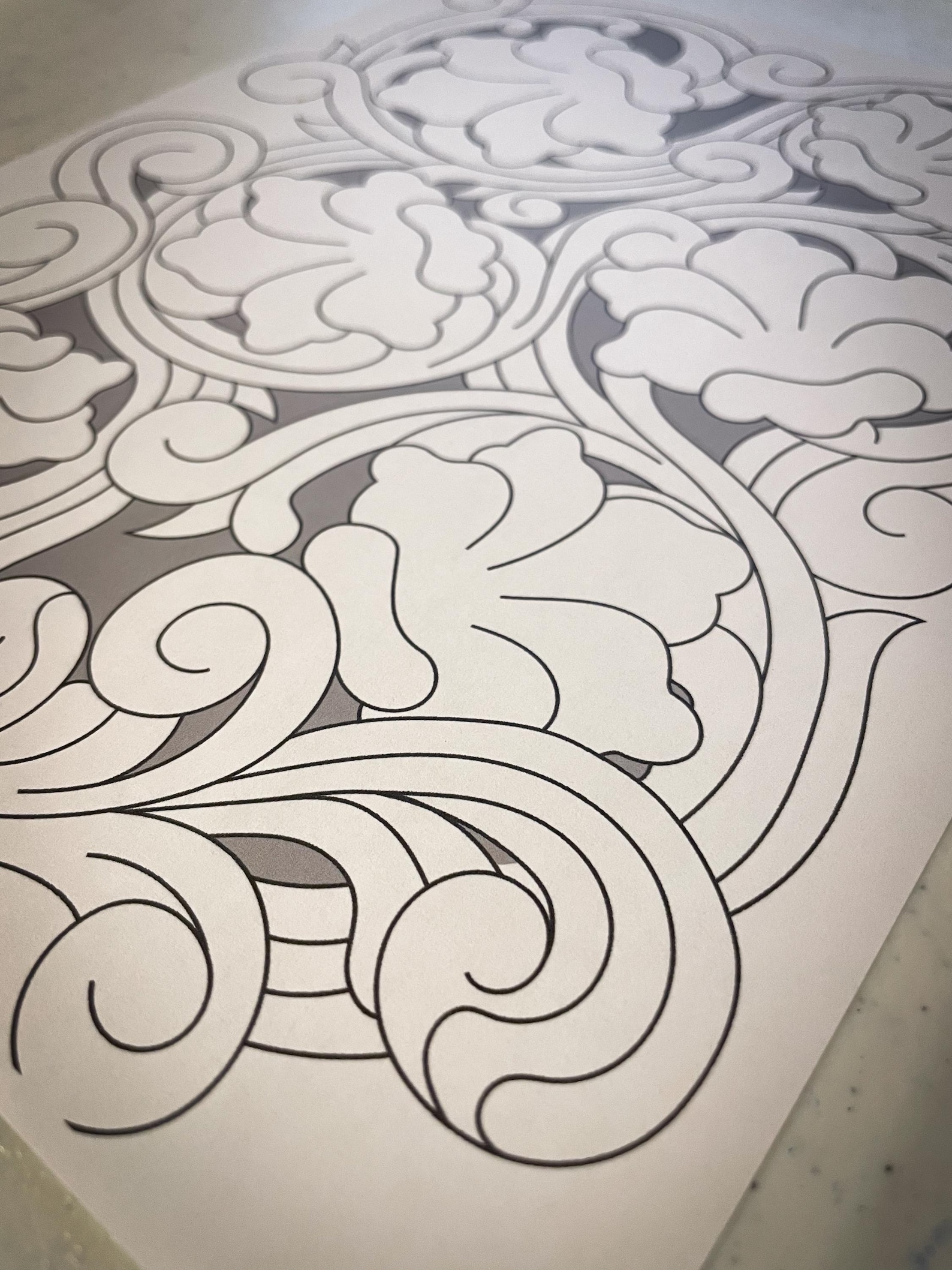 Western Floral Leather Tooling Pattern, Leatherwork Carving Pattern ...