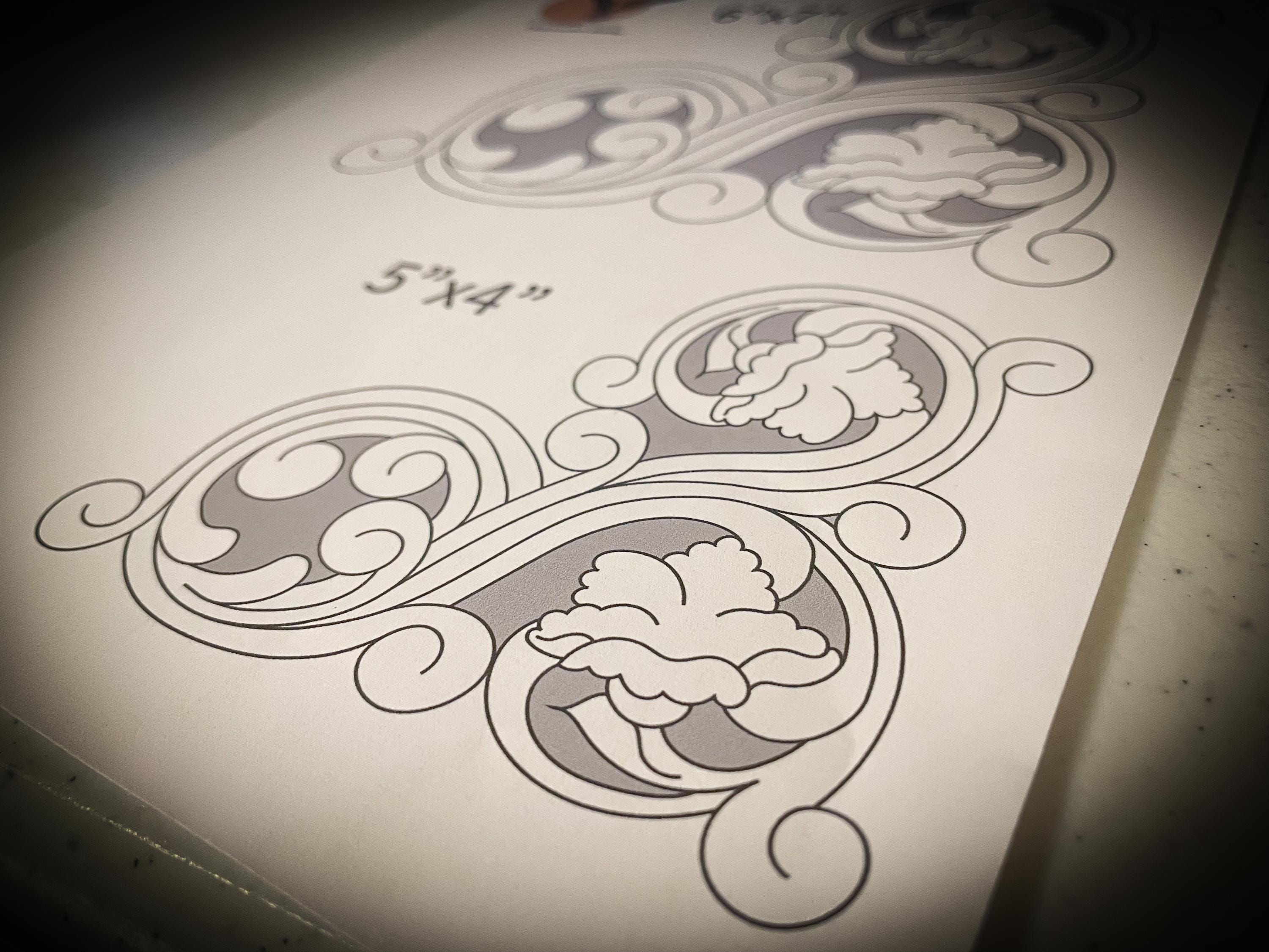 Corner Tooling Pattern, Corner Design Pattern, Sheridan Floral Design ...