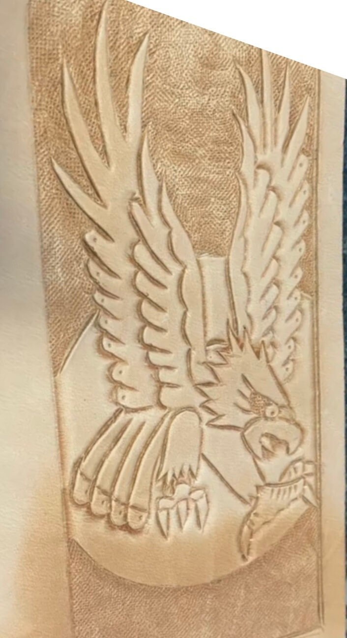 Roper Wallet Tooling Pattern | Eagle Design Pattern | Classic Tattoo ...