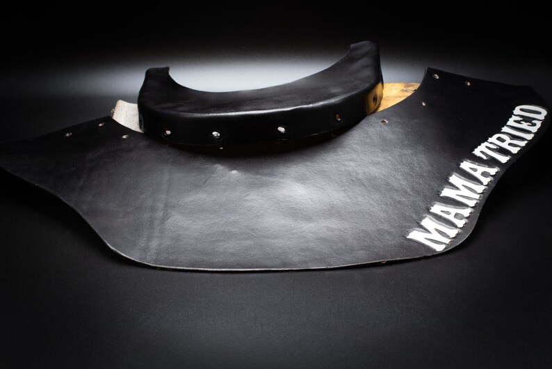 Tooled Leather Welding Hood Bib Set, Bottom & Top Bib, DIY Leather Kit ...